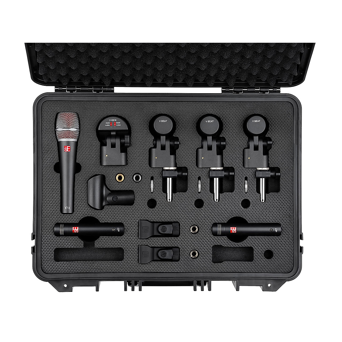 SE ELECTRONICS - V Pack Club Feat. V Kick 2 V Beat W/Clamps V7 X Pair of SE7 with Case