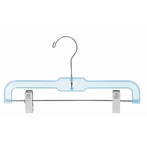 Only Hangers 12" Children's Blue Plastic Pant/Skirt Hanger [Bundle of 25]
