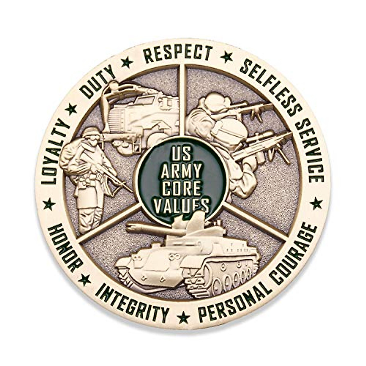 Army Core Values Challenge Coin - United States Army Challenge Coin - Amazing US Army Military Coin - Designed by Military Veterans!