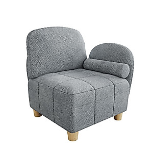 LLappuil Modular Combination Sofa Side Seater, Combination Sofa Belly Teddy Sofa Accessory, Carton A (Grey)