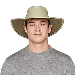 Tilley Mens Womens LTM2 Broad Brim Sun Protection Guaranteed for Life Lightweight Hat Khaki