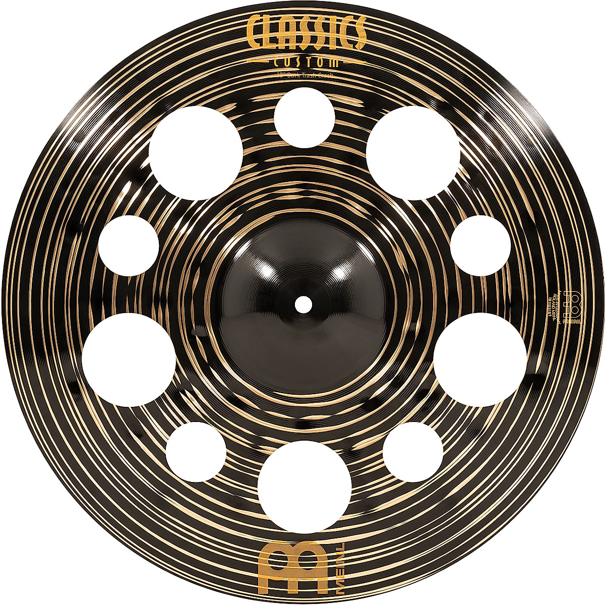 Meinl Cymbals Classics Custom Dark 18" Trash Crash Cymbal for Drum Set — Made in Germany — B12 Bronze, 2-Year Warranty (CC18DATRC)