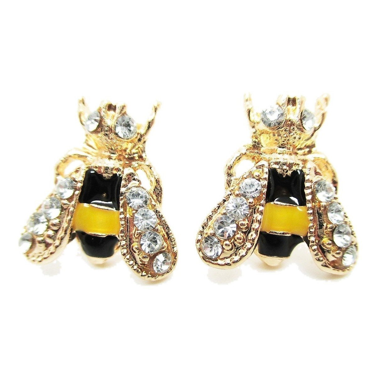 Bumble Bee Stud Post Earrings - New - Pair!