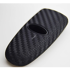 Carbon Silicone Key Fob Cover Case Protector with Keychain for Ford C-Max Focus Edge Escape Explorer Expedition Taurus & Lincoln MKT MKX MKS Navigator