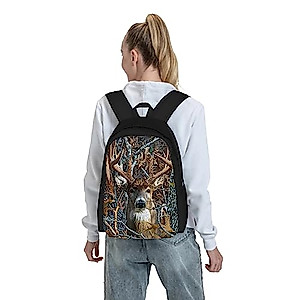 Srufqsi Camo Buck Deer Backpack School Bookbag For Boys Girls College Backpack Laptop Backpacks Travel Daypack For Teen Women Men