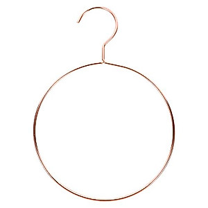Cabilock Sock Dryer Stainless Steel Round Tie Hanger Belt Silk Scarf Ring Storage Closet Hanger (Rose Gold) Clothes Hangers