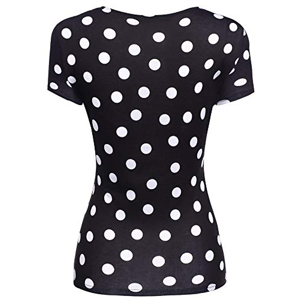 Zeagoo Womens Tight Sexy Short Sleeve Top Deep V T-Shirt Summer Loose Casual Blouse