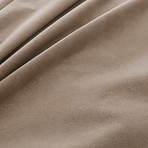 OctoRose Full Size 54x75x8 inch 3 Side Zipper Classic Soft Micro Suede Futon Cover Sofa Daybed Mattress Slipcover (Waterproof-Tan, Full Size)