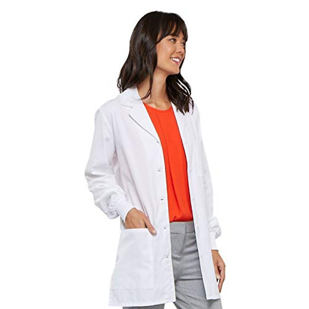 Cherokee Professionals Women Scrubs Lab Coats 32" 1362, L, White