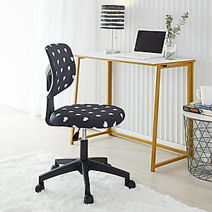 Urban Lifestyle Black and White Hearts Swivel Office Chair