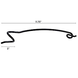 Droll Yankees SWH-8 Safety Wrap Hook Black Steel Pole Attachment for Hanging Bird Feeders, 8"