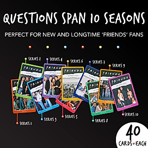 Paladone Friends TV Show Ultimate Trivia Quiz - 391 Double-Sided Quiz Cards - 2000+ Questions - Officially Licensed Merchandise