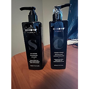 Rikoko LOCK Coconut Shampoo with Vanilla Extract and Cinnamon Bark - 300 mL Bundle with LOCK Coconut Conditioner with Ginger and Hair Softening Hibiscus - 300 mL