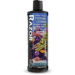 Brightwell Aquatics Razor Marine - Unique Systemic Cleaner for Marine Aquariums, 500 ml
