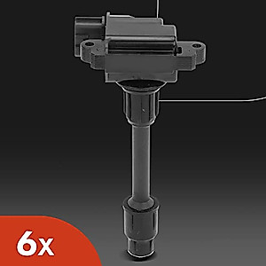 A-Premium Set of 6 Ignition Coil Pack and Iridium Spark Plugs Compatible with Nissan Maxima 1995-1999 & Infiniti I30 1996-1997 3.0L, Replace# 2244831416