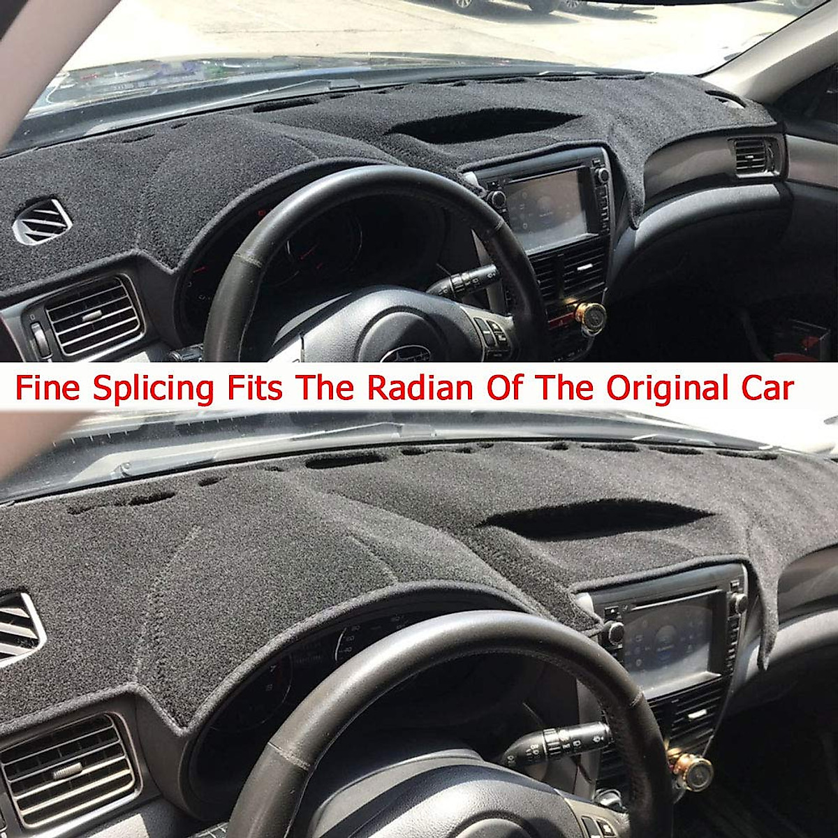 Car Dashboard Cover for Ford Fusion Mondeo 2013-2018 Dash Mats Shade Protective Pad(Premium Carpet, Black)