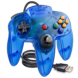 KIWITATA Classic N64 USB Controller, kiwitatá N64 Bit USB PC Wired Game Controller Gamepad for Windows PC & Mac Raspberry Pi Red