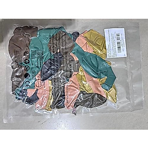 Green and Brown Balloons, 60 PCS Sage Green Gold Brown Latex Balloons Woodland Camo Army Olive Green Dark Brown Coffee Nude Gold Party Balloon for Jungle Safari Woodland Hunting Birthday Decorations