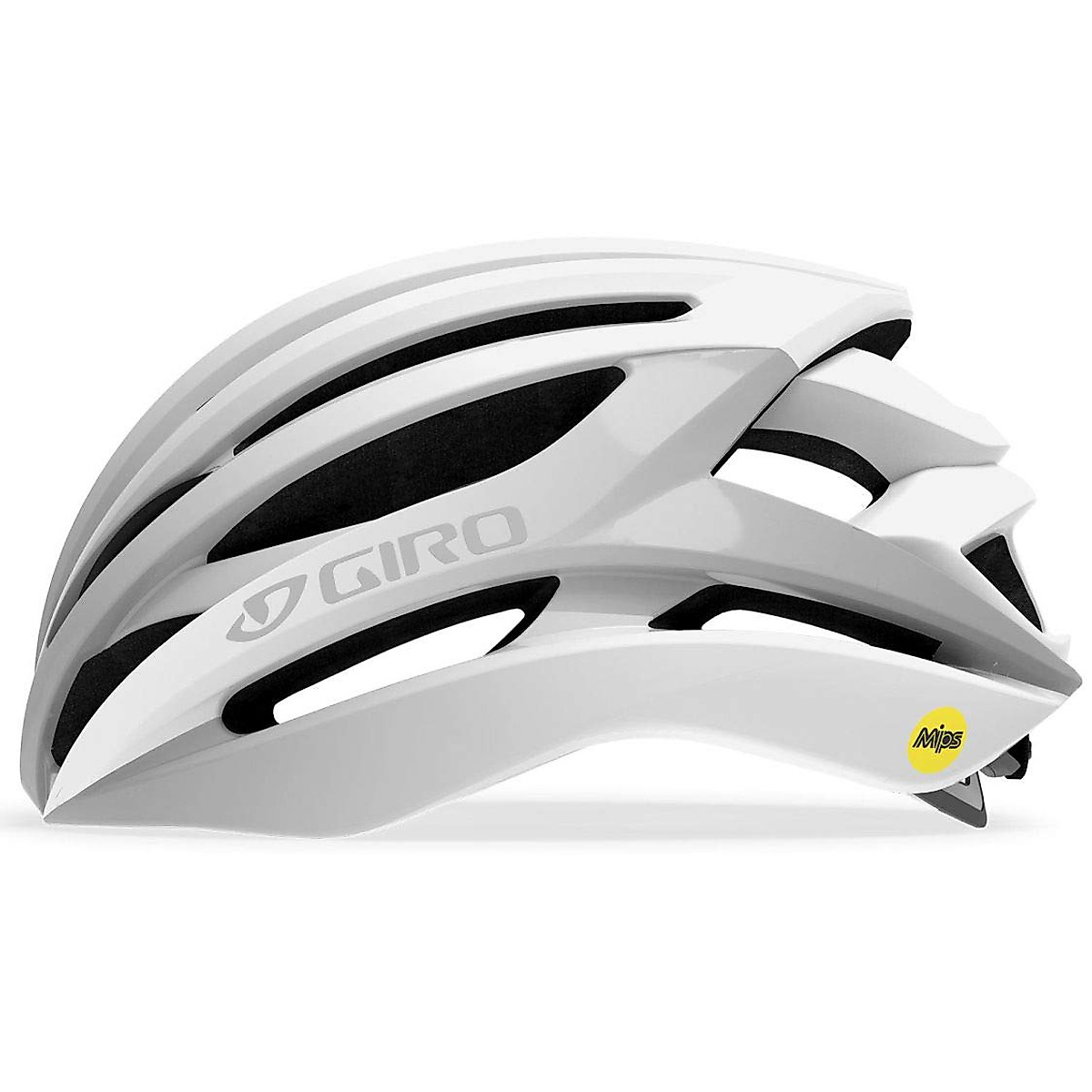 Giro Syntax MIPS Adult Road Cycling Helmet - Matte White/Silver, Small (51-55 cm)
