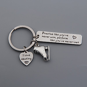 Gzrlyf Skating keychain Figure Skater Keychain Ice Skating Gifts Skate Lover Gifts Skating Coach Gifts(Skater keychain)