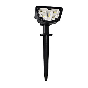 Luma Solar Outdoor Lights 2 Pack | Weatherproof Landscape Lighting with 22 LED Outdoor Lights for Patio, Yard | Garden & Wall Mount | 3 Modes Cool, Warm, Both + Rechargeable All-Night Battery