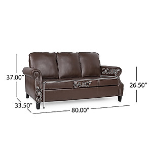 Christopher Knight Home Dowd Sofas, Dark Brown