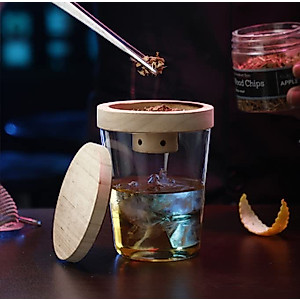 6 X 1Oz Wood Smoking Chip for Cocktail Smoker, add Flavor Wood Chips, Cocktail Flavor Apple, Oak, Pecan, Cherry, Mahogany, pear Wood six Flavors Smoker Woodchips for Blending and BBQ