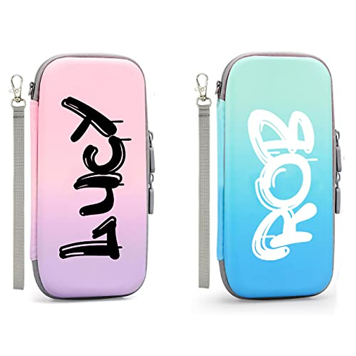 Personalized Pink Carry Case Made For Nintendo Switch/Switch OLED Console Custom Name Games with 10 Games Cartridges Protective Travel Case for Gamers Kids Gift for Girls Women NC2