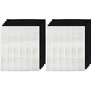 Fette Filter - C545 Premium Replacement True HEPA Filters Compatible with Winix Filter S for Air Purifier C545 Part # 1712-0096-00 Includes 2 True Hepa + 8 Carbon Filter.