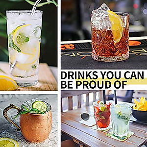 Lewis Bag and Ice Mallet Crush Ice - Wood Hammer and Lewis Bag for Crushed Ice, Bartender Kit Set & Bar Tools Kitchen Accessory