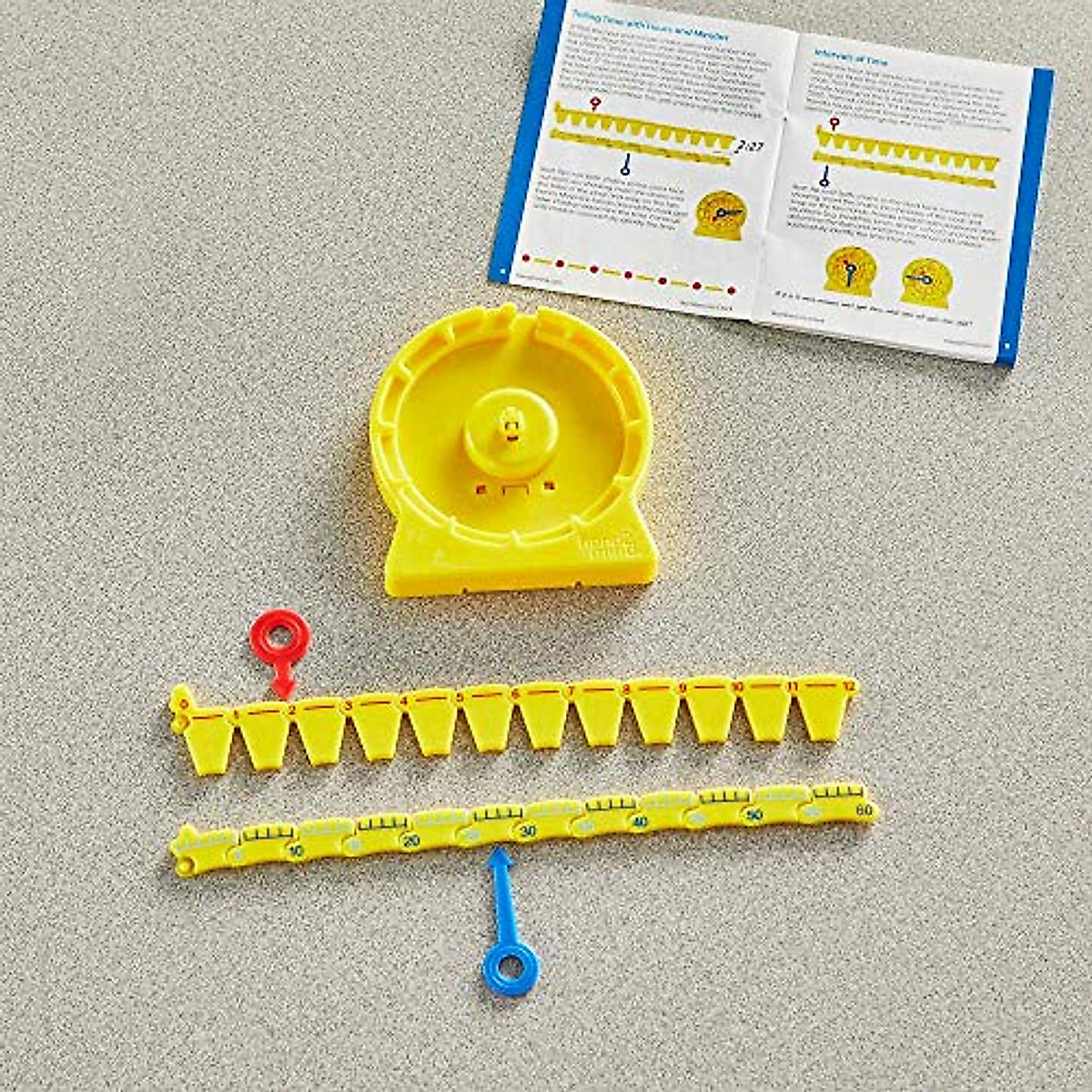 hand2mind - 92286 Number Line Clock for Kids Ages 5-10, Turn A Number Line Into A Clock, Hands-on Way to Go from Counting Numbers to Telling Time, Learning to Tell Time Clock, Homeschool Supplies (Set of 1)