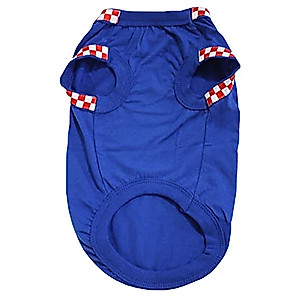 Petitebella Croatia Flag Puppy Dog Shirt (Blue, Medium)