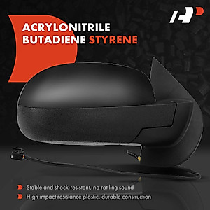 A-Premium Side View Mirror - Compatible with Chevy & GMC Models -Silverado 1500 2500 3500 HD, Avalanche, Suburban, Tahoe, Sierra, Yukon - 2007-2013 - Power Heated Manual Folding Passenger Side Mirror