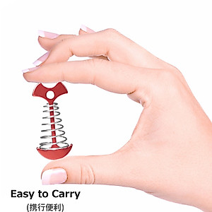 Azarxis Ultralight Tent Stakes Pegs with Carabiner Clips, Aluminum Fishbone Guyline Cord Adjuster Kit Tent Awning Anchor Nail for Gallery Road or Timber Deck (Red Spring Nails + Carabiners)