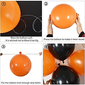 Basketball Theme Balloon Garland Arch Kit, 110 PCS Black Orange Balloons for Basketball Sports Theme Party Birthday Party Decorations Supplies