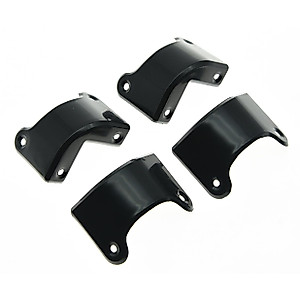 KAISH 4x Front 4x Back/Rear Black Plastic Guitar AMP Amplifier Cabinet Corner for Marshall