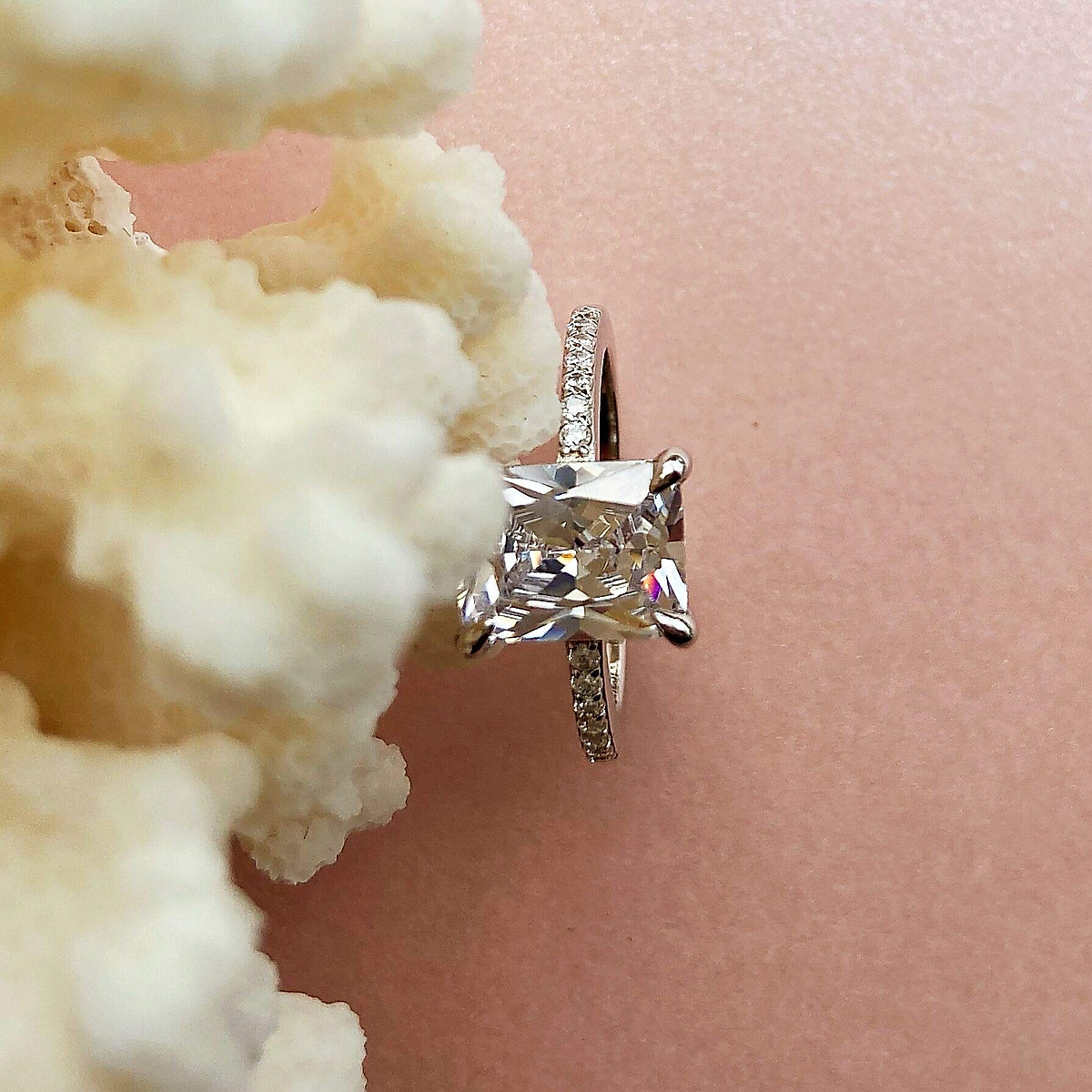 925 Sterling Silver 9x7mm 2.5 Ct Radiant-cut Bridal Ring Solitaire Engagement Anniversary Wedding Ring (5)