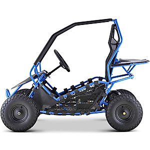 MotoTec Kids Electric Go Kart Maverick 1000w Blue