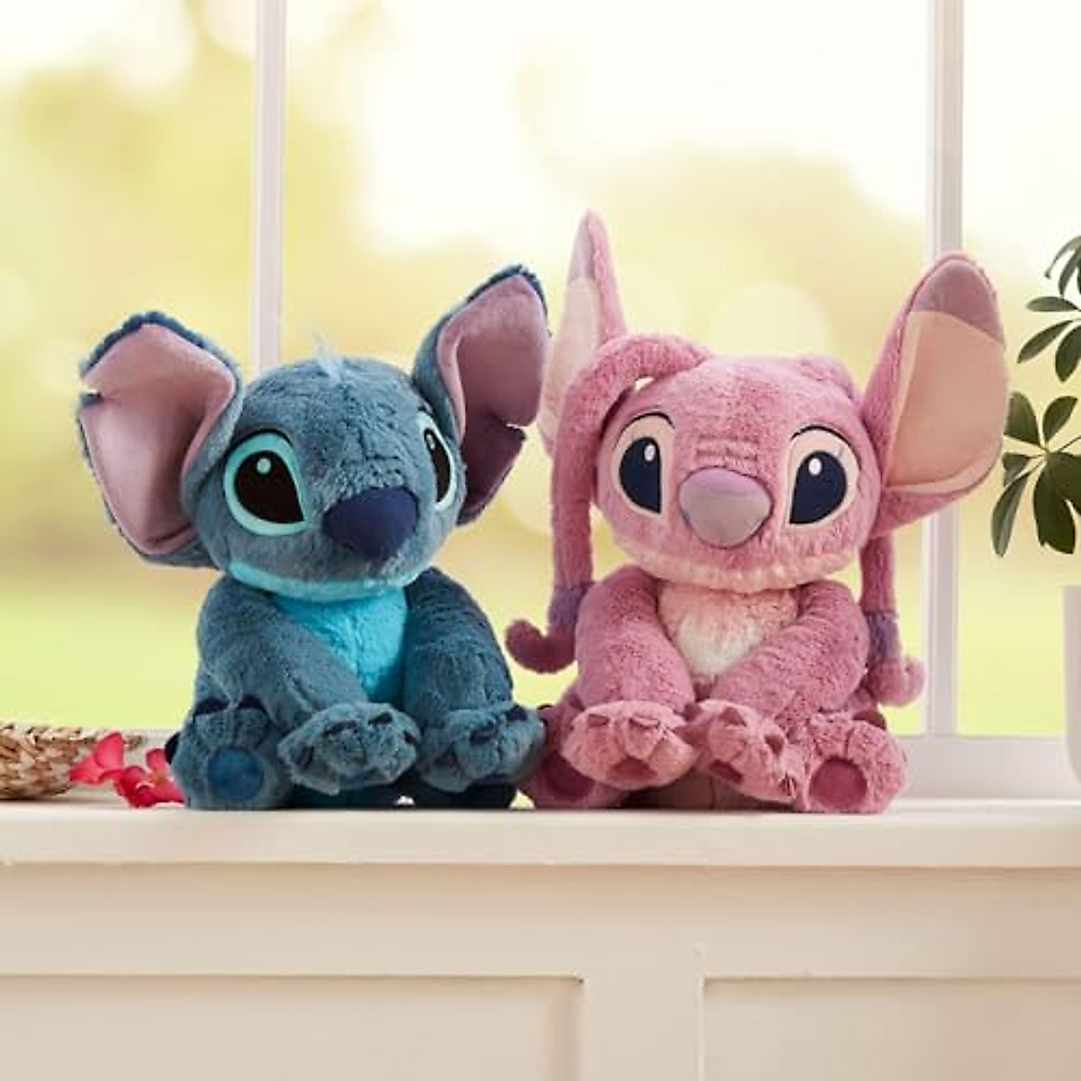 Disney Store Official Angel Medium Soft Toy for Kids, Cuddly Character with Fuzzy Texture and Embroidered Details, Flexible Floppy Ears, Plushy Suitable for All Ages.