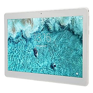 VINGVO 10.1 Inch HD Tablet, 100-240V Dual Cameras 2560x1600 Resolution 4GB RAM 64GB ROM Calling Tablet Dual Card Dual Standby for Android 12 for Study (US Plug)