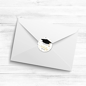 50- Thank You for Celebrating with Me Graduation Stickers, Envelope Label Seals, Cards, Invitations, Party Favor Supplies Made in The USA…