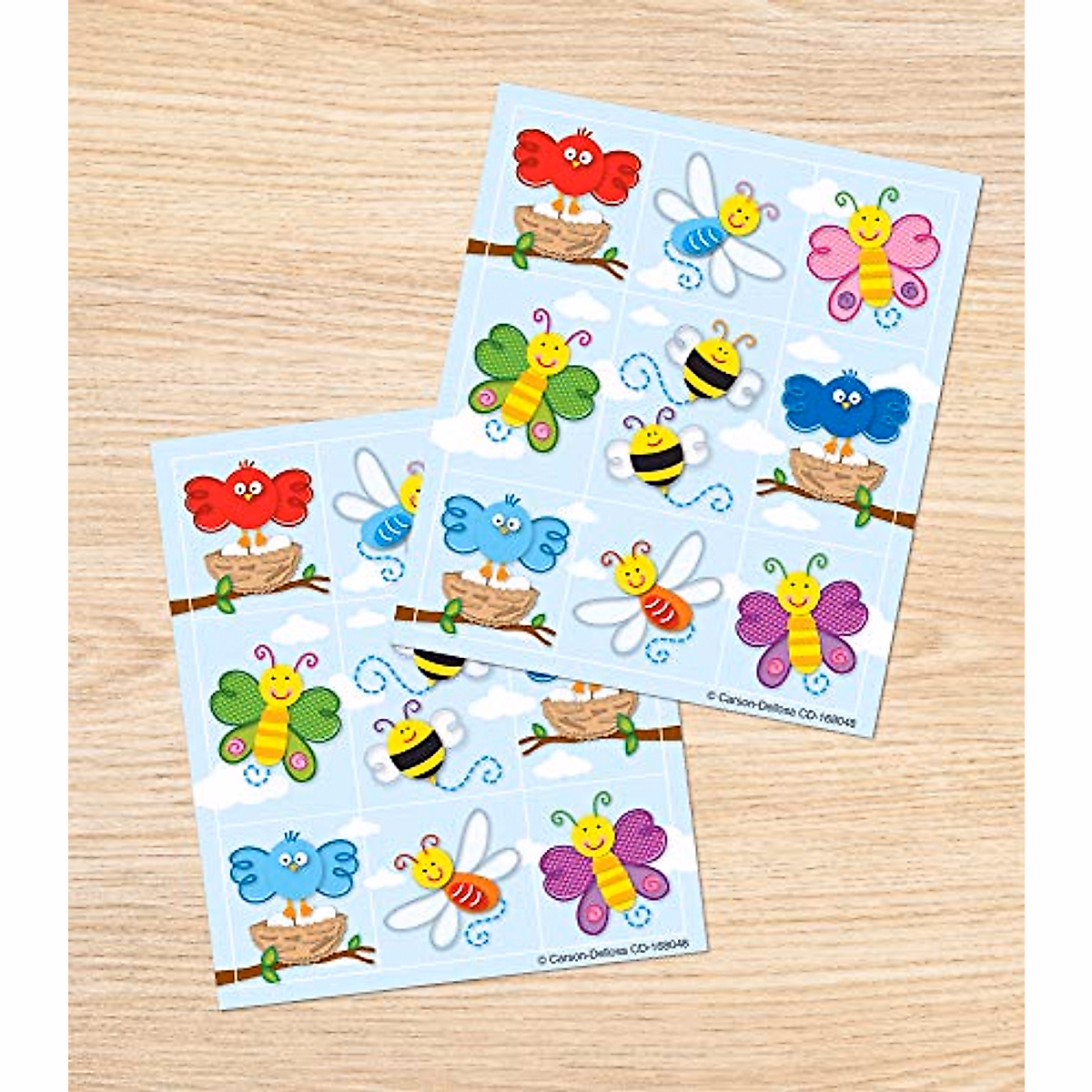 Carson Dellosa Education Spring Stickers | 1-inch x 1-inch, 216ct, Multi, Model:168048