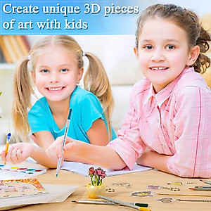 cridoz Shrinky Art Paper, 18Pcs Shrink Paper Sheets Shrink Plastic Film for Keychains and Creative Art Craft Marking