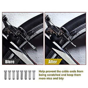 Universal Bicycle Transmission Line Bicycle Shift Derailleur Cable and Brake Cable Kit for Bicycle Mountain Road Bike Repair (Yellow)