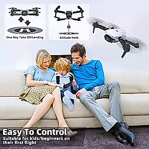 Mini Drones with 2 Cameras HD 720P WIFI FPV idea10 Drone for Beginner Adults RC Quadcopter with Optical Flow Positioning Altitude Hold 360° Flip 2 Batteries