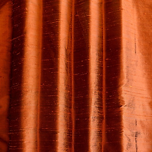 54" Wide - Iridescent Rust Dupioni Silk, 100% Silk Fabric, by The Yard