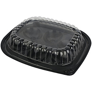 MT Products Blank Natural Pulp Egg Cartons Holds Up Twelve Eggs - 1 Dozen (25 Pieces) and Plastic Deviled Egg Trays With Clear Lid For Six Egg Halves (Set of 12)