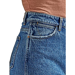 Wrangler Women's Tapered High-Rise Mom Jean, Topaz, 10