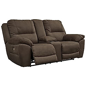 Signature Design by Ashley Next-Gen Gaucho DBL REC PWR Loveseat w/Console, 80"W x 41"D x 43"H, Dark Brown