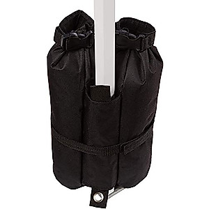 Amazon Basics Outdoor Pop Up Canopy with Wheeled Carry Bag, 10x10 ft, 8 Pegs and 4 Ropes, 4 Weighted Bags, White